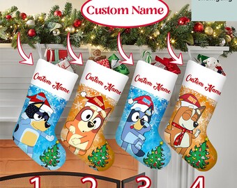 Bluey Christmas Stocking | Etsy