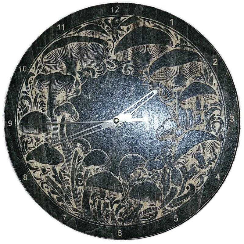 Cottagecore Mushroom Clock. - Etsy