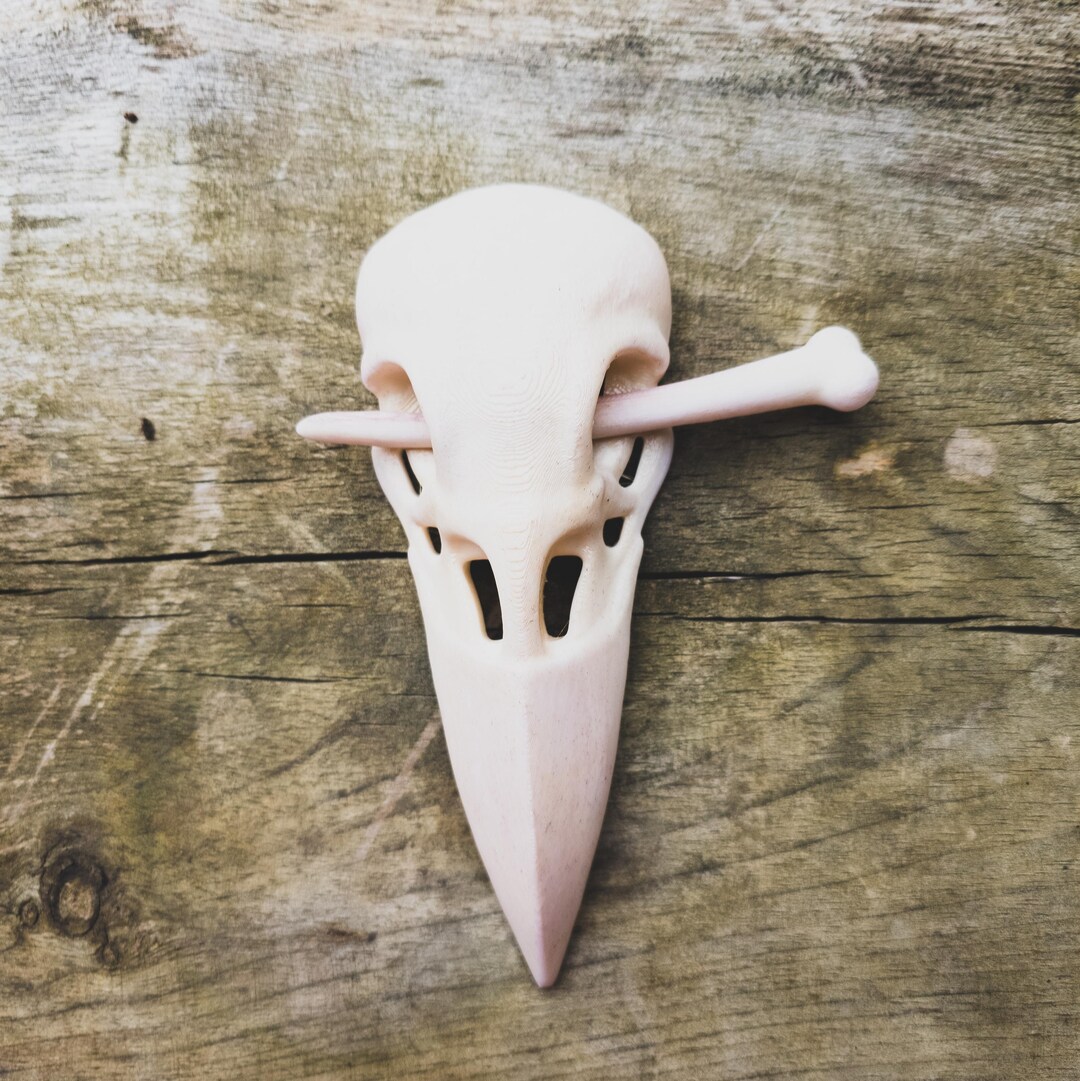 3D Printed Crow Hair Pin - Unique Black Bird Accessory, Handmade ...