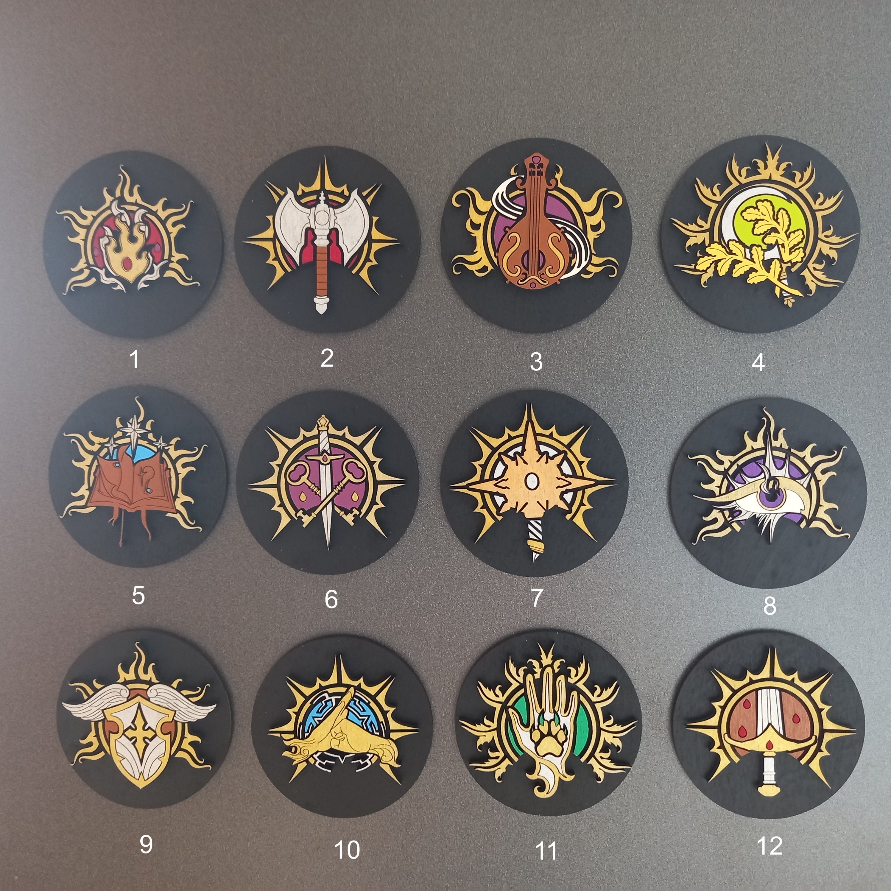Baldur's Gate Inspired Magnets 3 Classes Dnd Made of Wood, Decorative ...