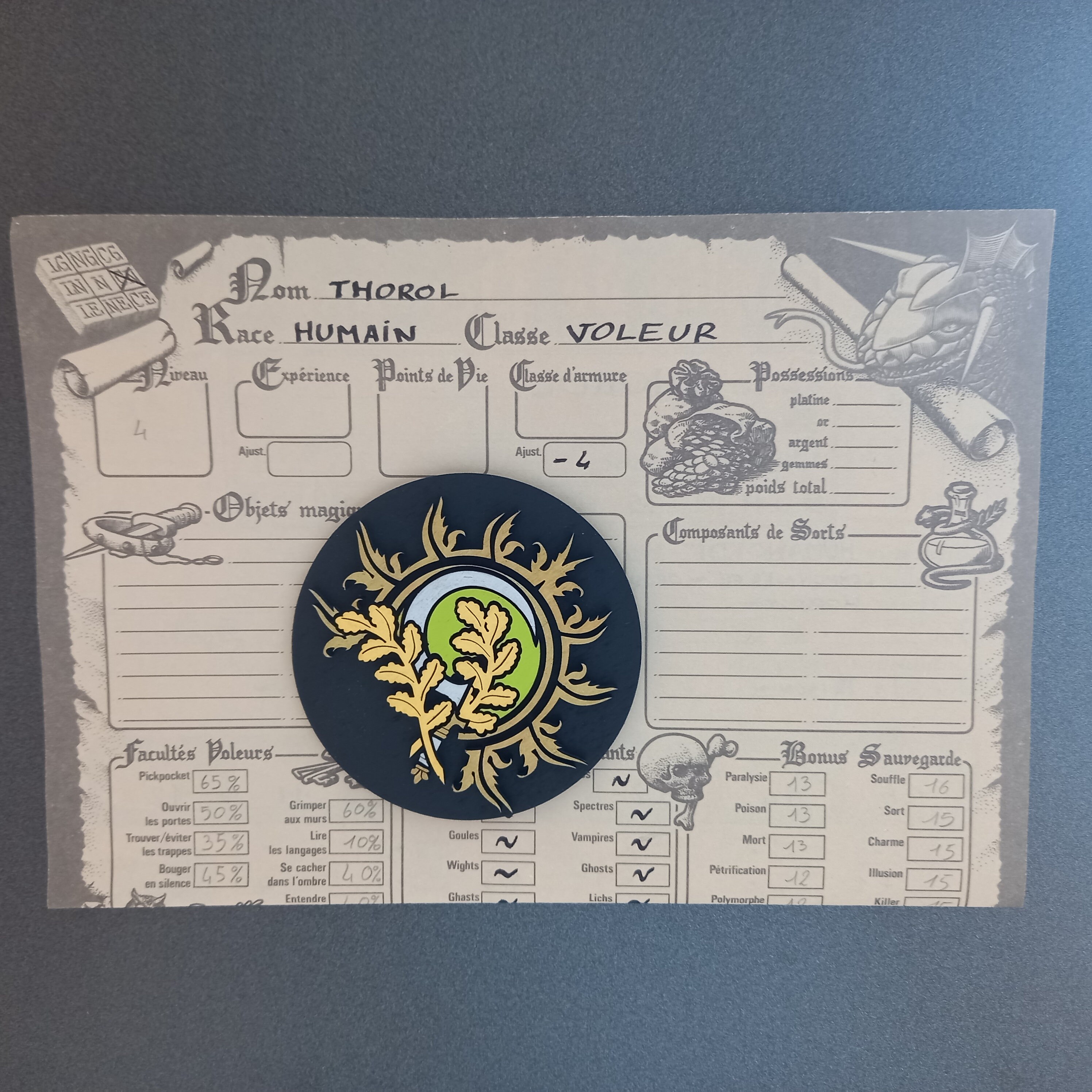 Magnet Baldur Gate 3 Class Druid Dnd in Wood, Decorative Magnet Premium ...