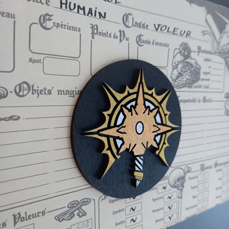 Magnet Baldur Gate 3 Class Cleric Dnd In Wood Decorative Magnet Premium Dandd Cleric Xxl Etsy