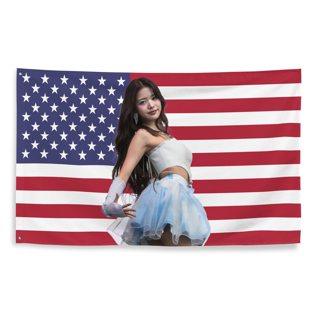 Wonyoung IVE IZ*ONE Kpop American Flag Patriotic Tiktok Meme Trendy ...