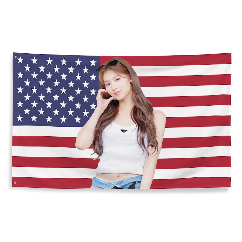 TWICE Sana USA Kpop American Flag Patriotic Tiktok Meme Trendy Room ...