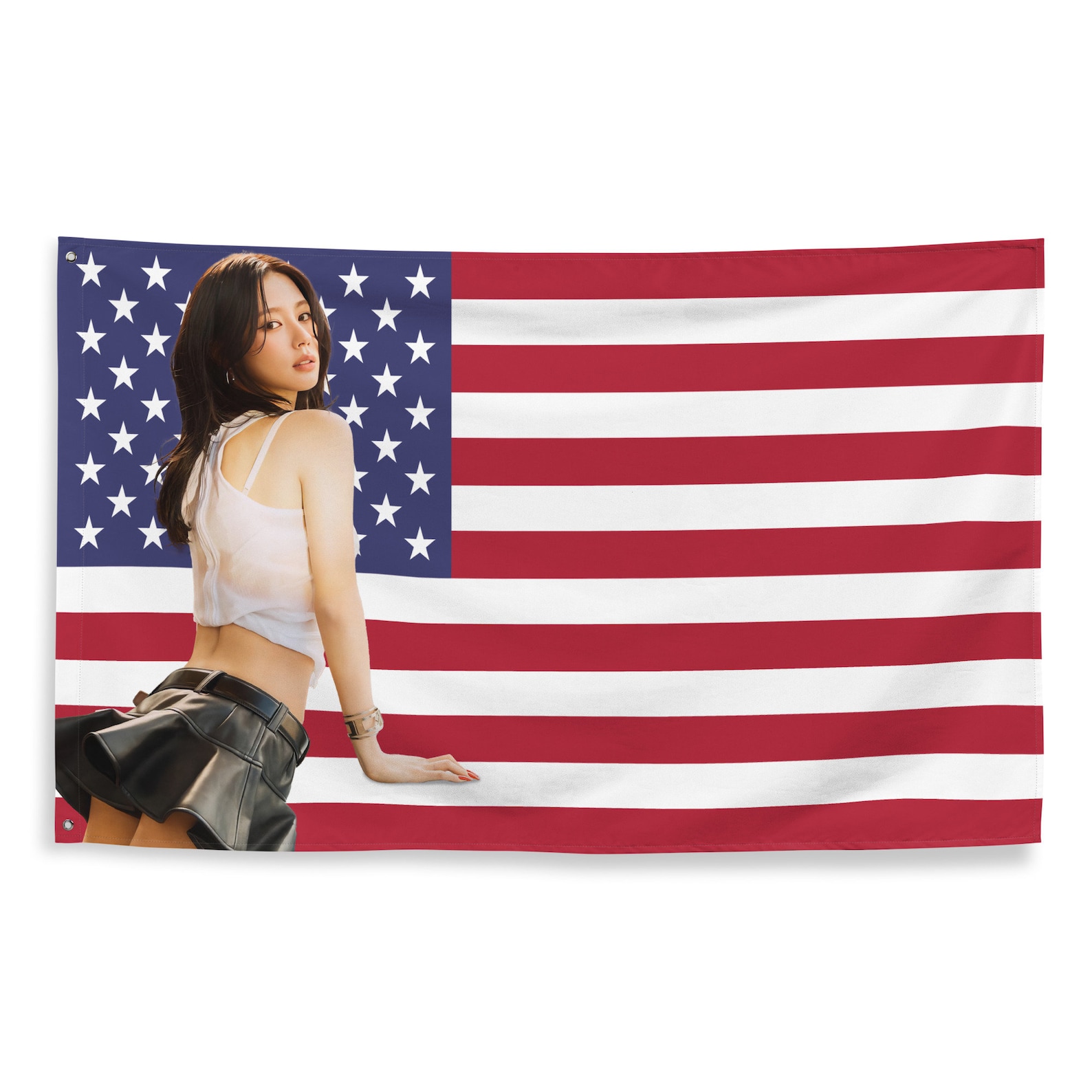 G I-DLE Miyeon USA Kpop American Flag Patriotic Tiktok Meme Trendy Room ...