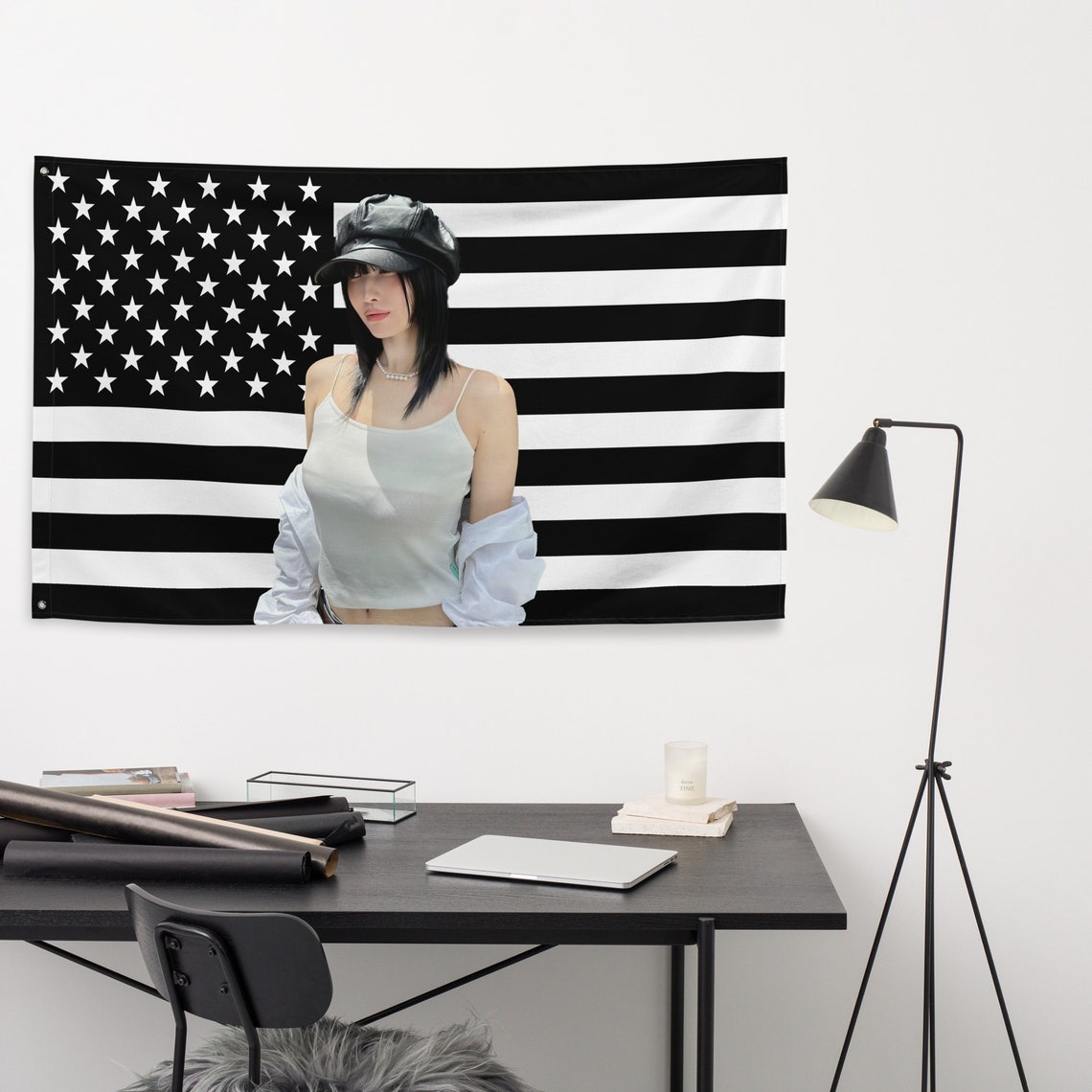 TWICE Momo USA Kpop Black American Flag Patriotic Tiktok Meme Trendy ...