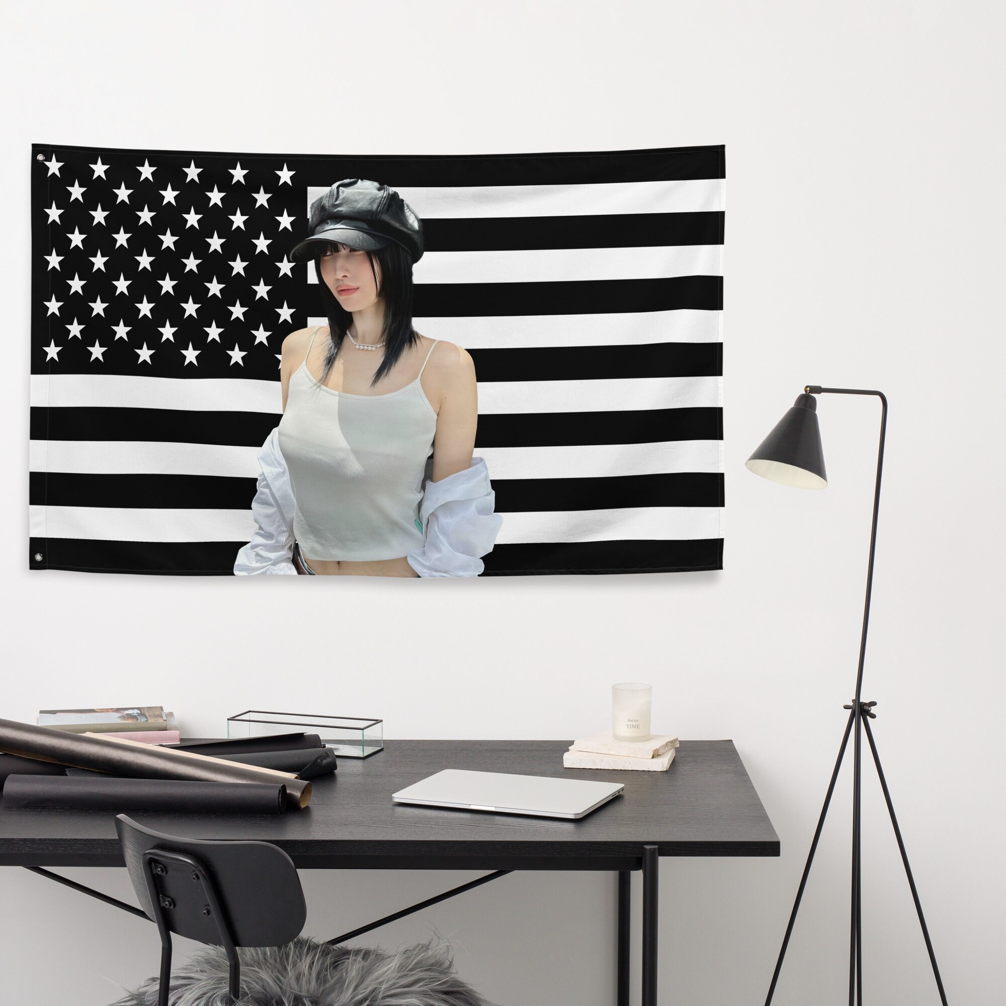 TWICE Momo USA Kpop Black American Flag Patriotic Tiktok Meme Trendy ...