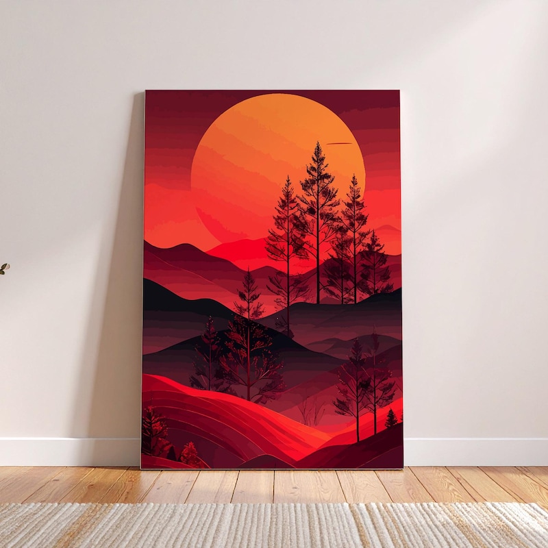 Sunset Red Pictures - Etsy UK