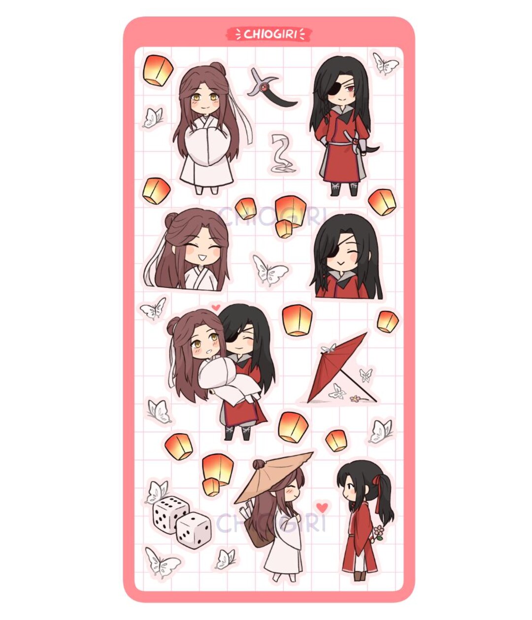 Hualian TGCF Sticker Sheet - Etsy