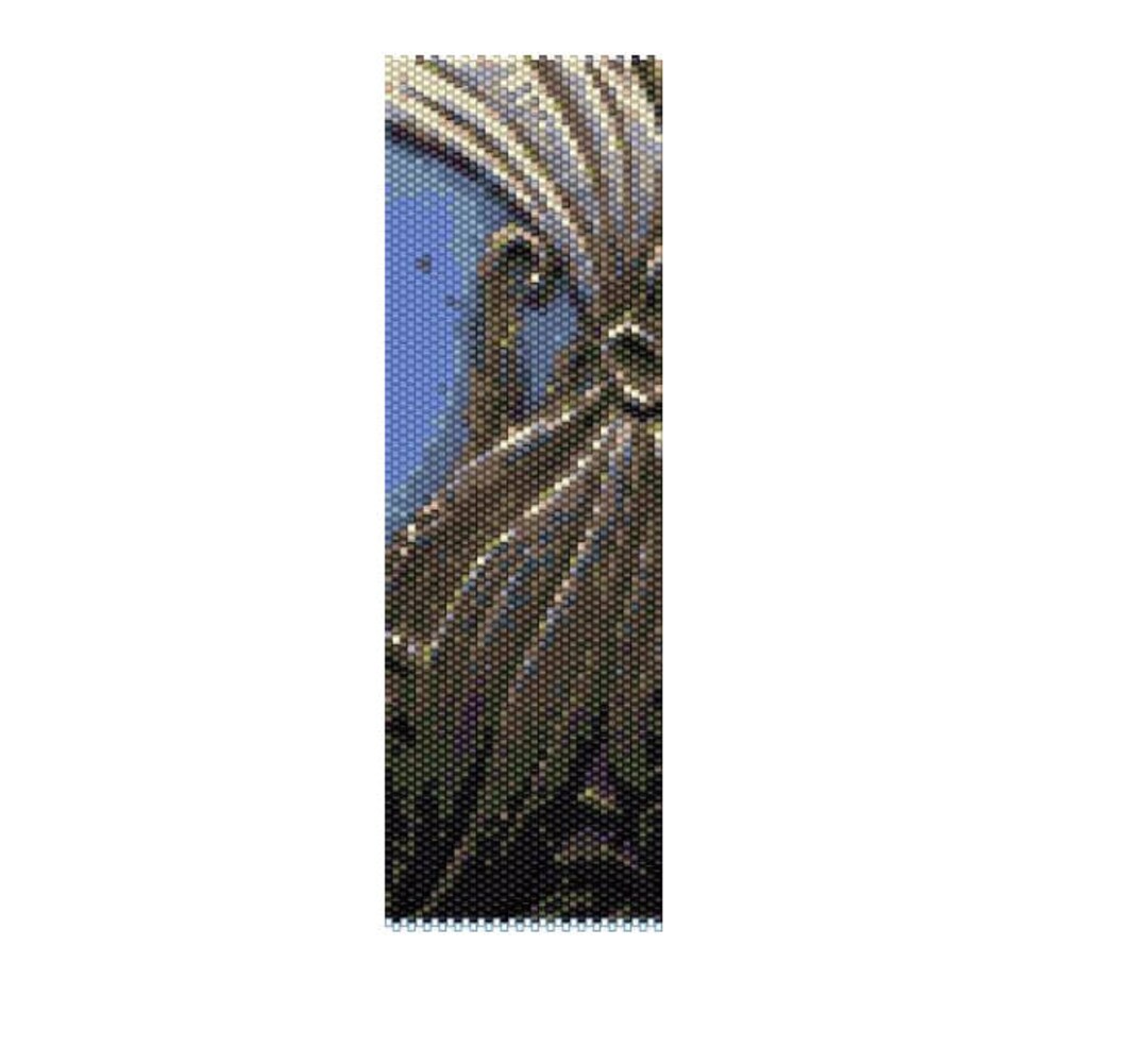 BPSF0002 Silver Flower Even Count Single Drop Peyote Cuff/bracelet ...