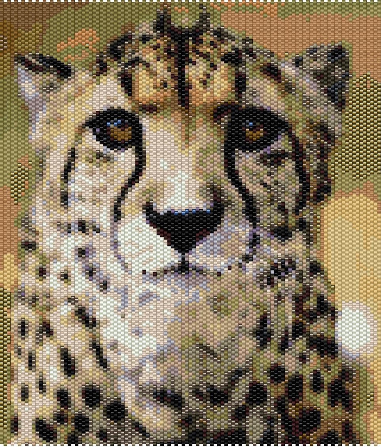 Peyote Stitch PATTERN for Leopard - Etsy