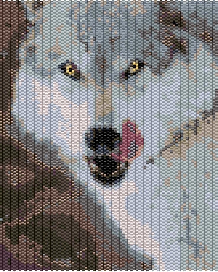Peyote Stitch PATTERN for Wolf Licking - Etsy
