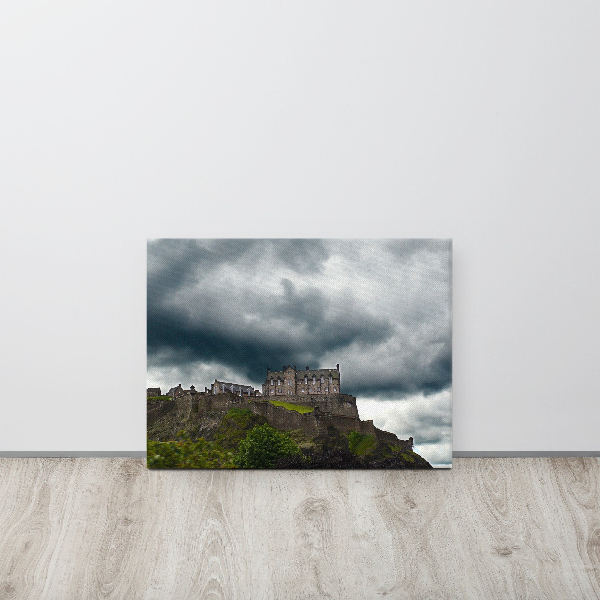 Edinburgh Castle Storm Canvas - Etsy