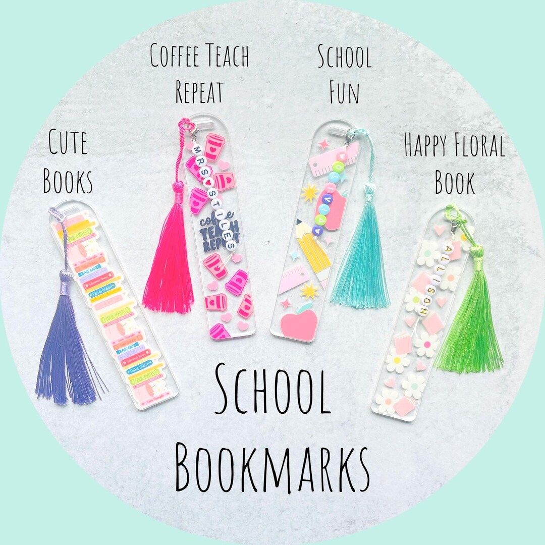 Teacher Bookmarks, Personalized Teacher Gifts, Librarian Gift, Acrylic ...