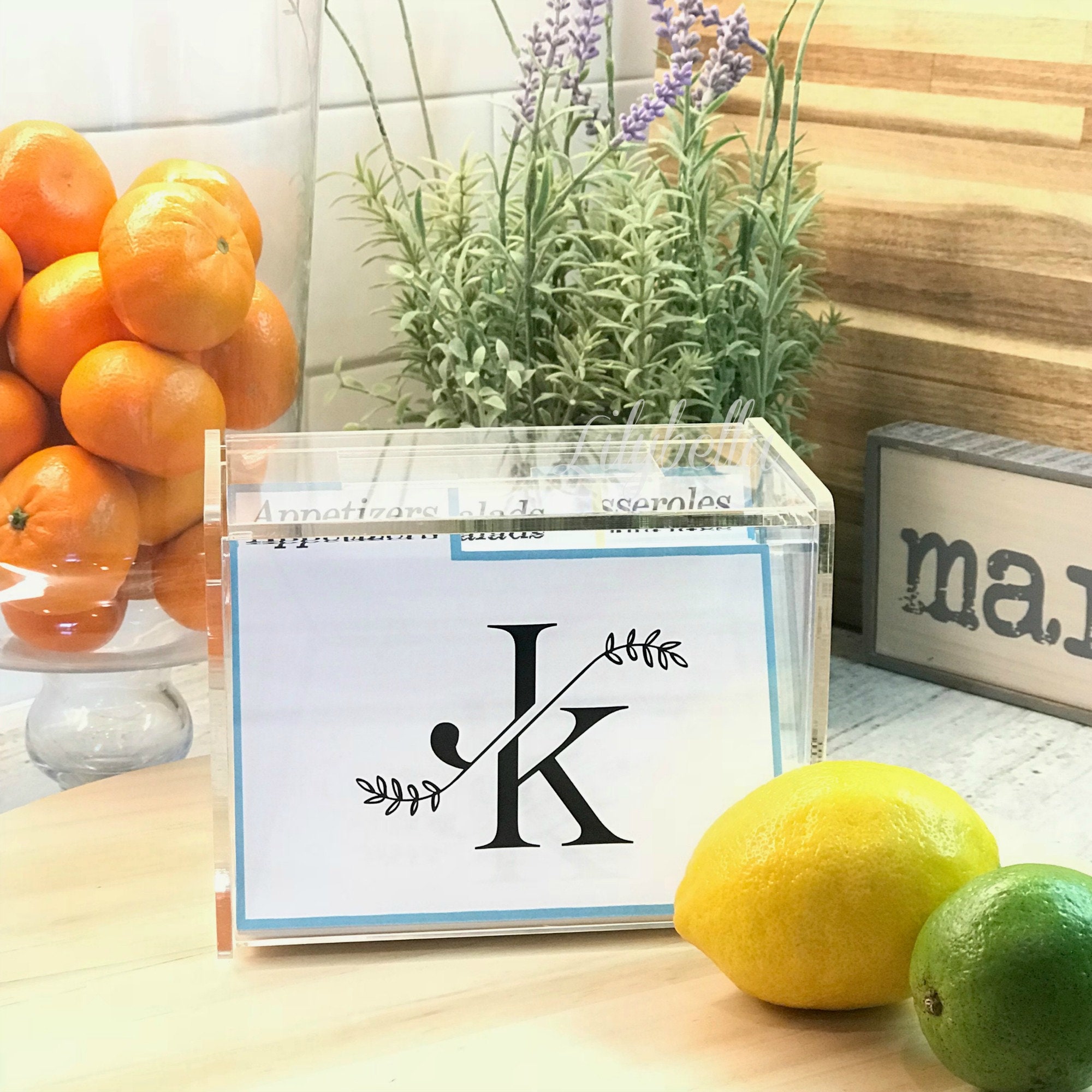 Acrylic Recipe Box