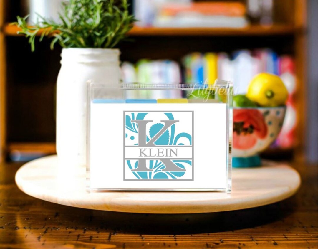 Personalized Recipe Box, Custom Acrylic Recipe Box, 4x6 Recipe Card ...