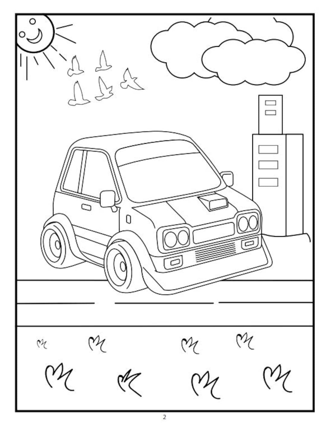 Vehicle Coloring Book- Coloring Pages- Perfect for Your Car Loving ...