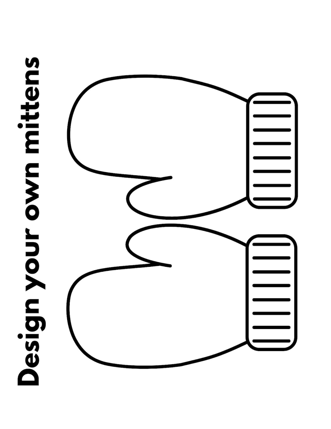 Design Your Own Mittens-creative Coloring Page- the Mitten Story ...