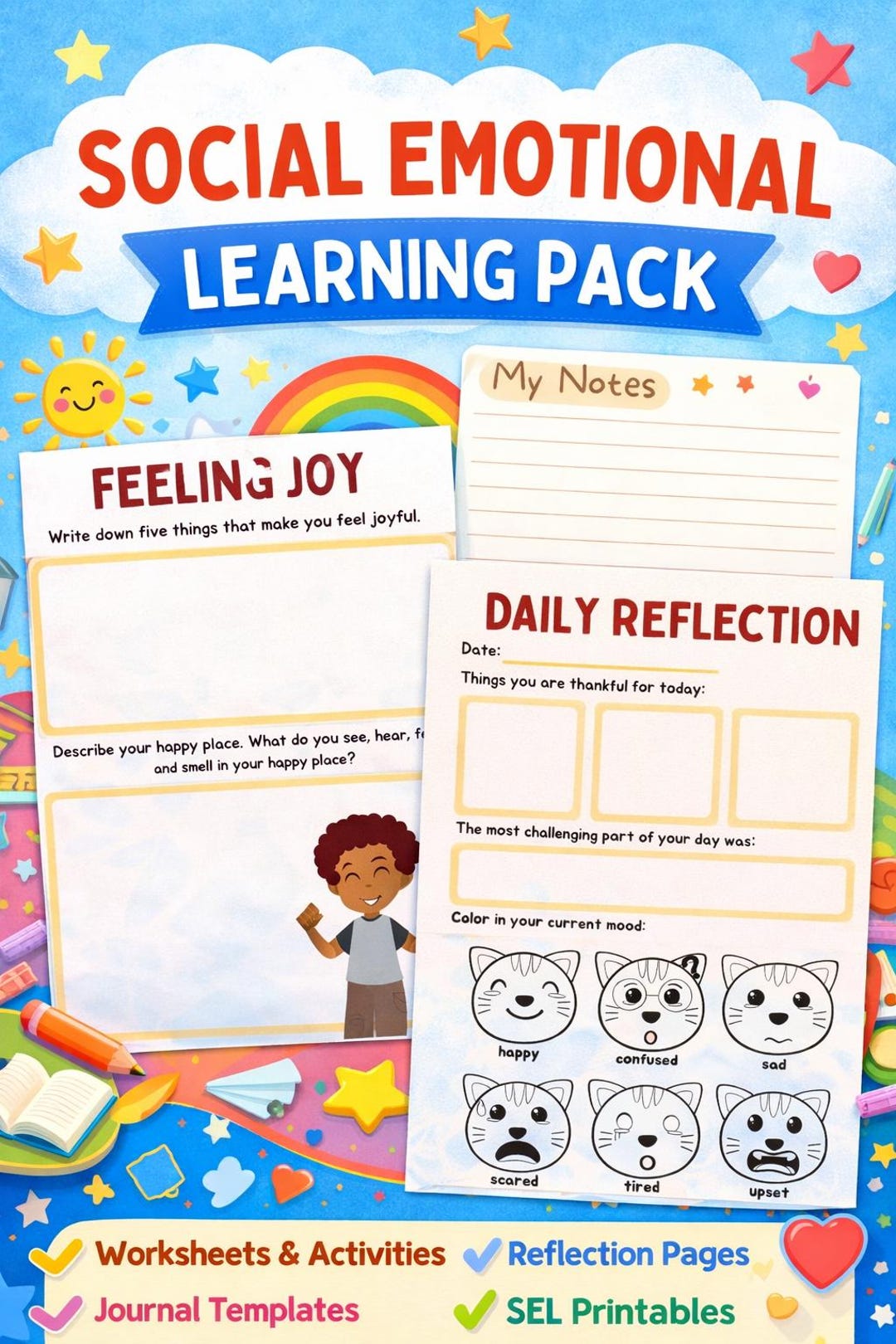 Social Emotional Learning Journal for Kids | Daily Reflection ...