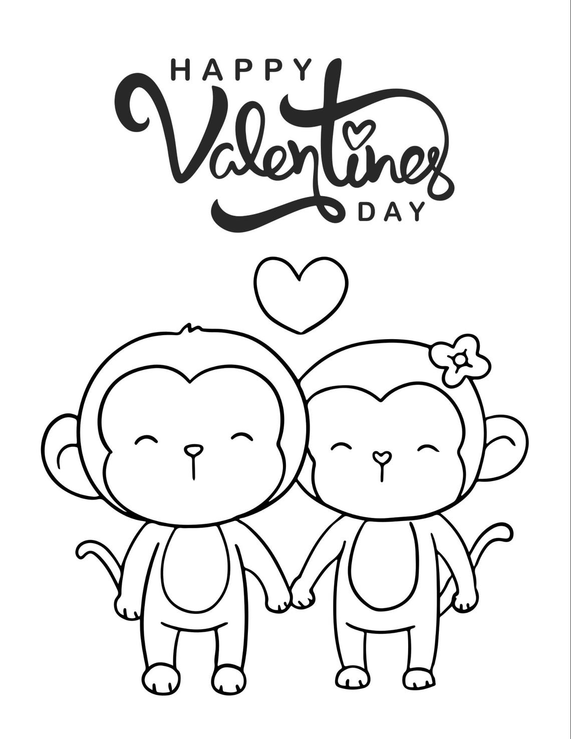 Valentine's Day Coloring Pages for Kids, Preschool Vday Activities ...