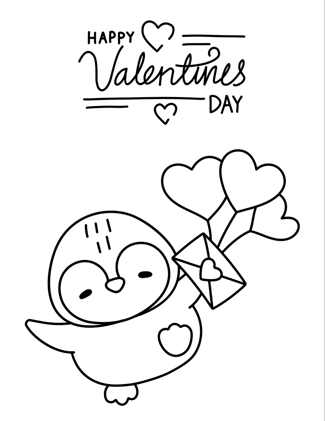 Valentine's Day Coloring Pages for Kids, Preschool Vday Activities ...