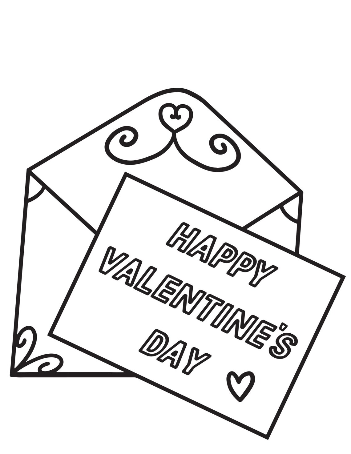 Valentine's Day Coloring Pages for Kids, Preschool Vday Activities ...