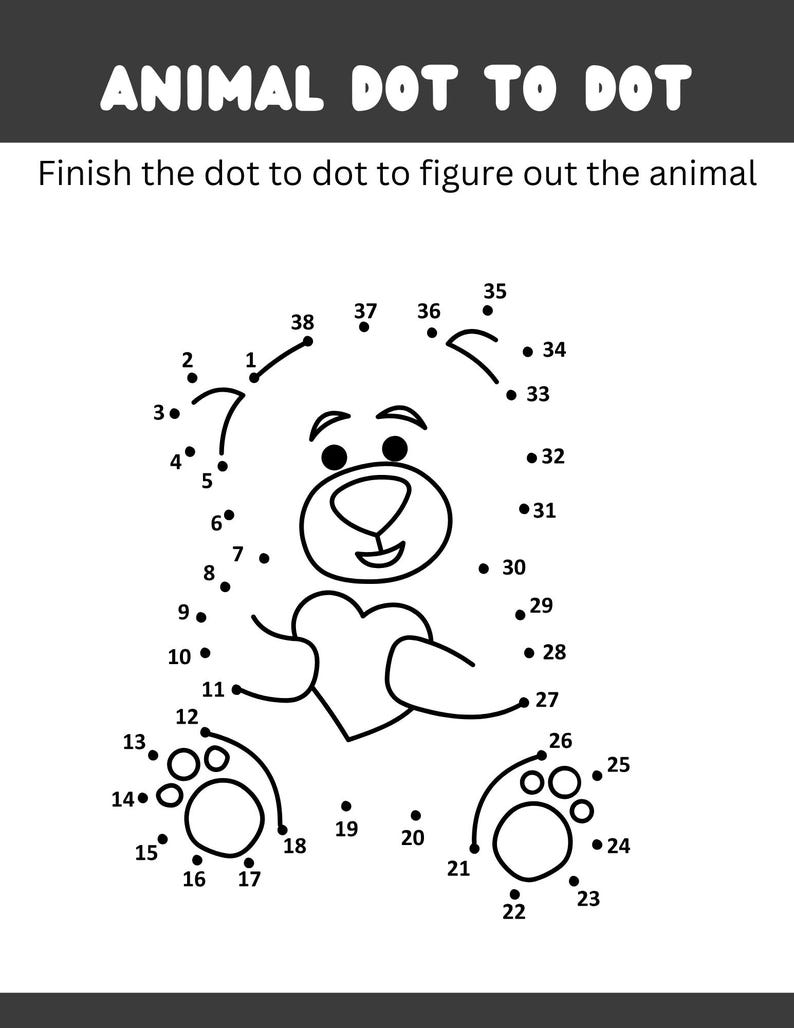 Dot to Dot-animal Dot to Dot- Elementary Education- Coloring Page ...