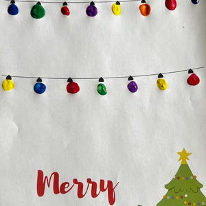 Fingerprint Christmas Lights Printable Craft- Merry Christmas Craft for ...