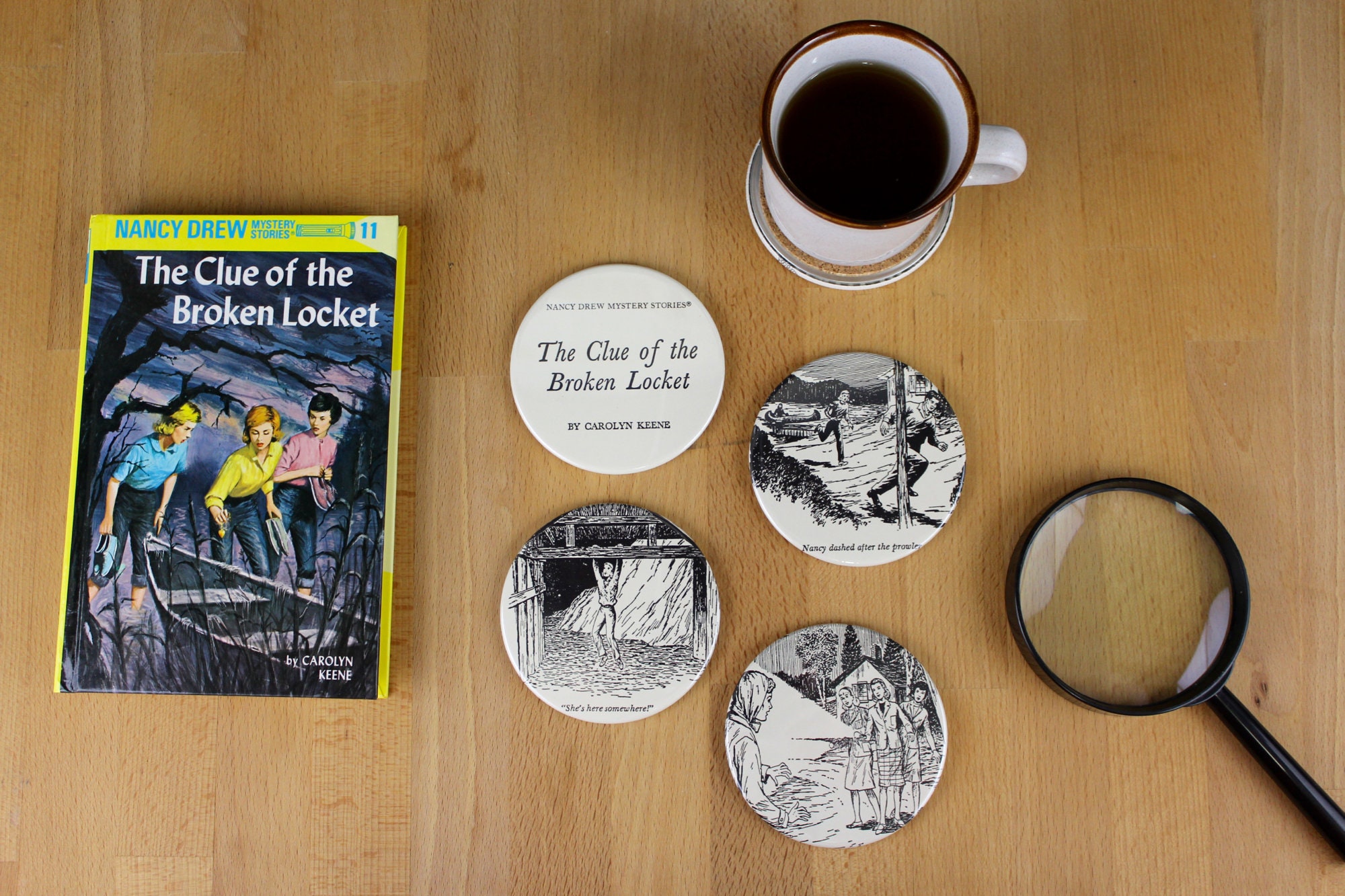 Nancy Drew the Clue of the Broken Locket Coaster Set - Made From ...