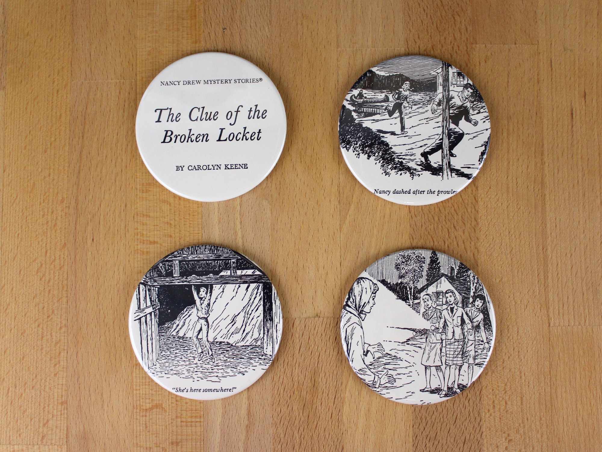 Nancy Drew the Clue of the Broken Locket Coaster Set - Made From ...