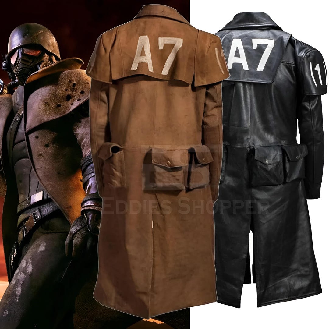 NCR Ranger A7 Coat, New Vegas Armor Costume Coat , Fallout Leather ...