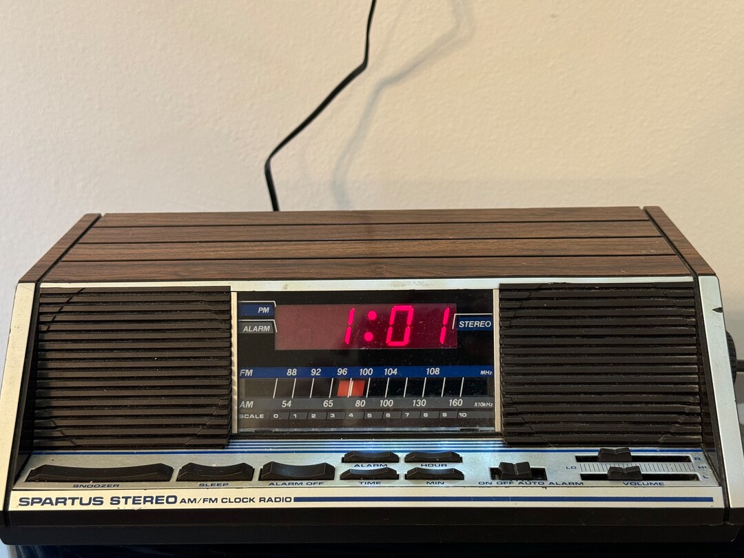Spartus Stero AM/FM Clock Radio Model 0112-64 (tested and Working!) - Etsy