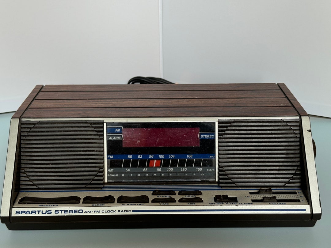 Spartus Stero AM/FM Clock Radio Model 0112-64 tested and Working - Etsy