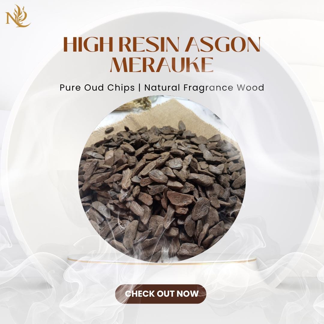 High Resin Asgon Merauke | Pure Oud Chips | Natural Fragrance Wood ...