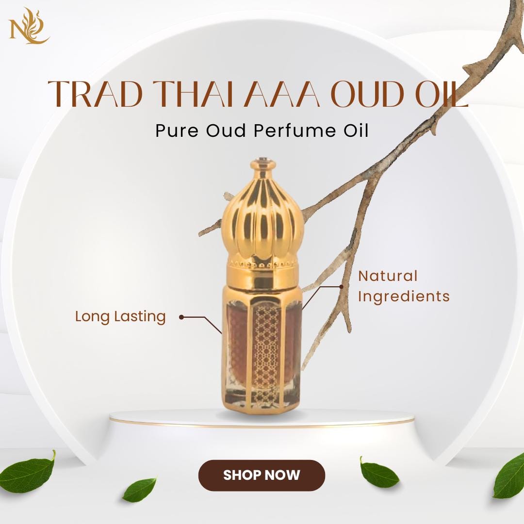 Trad Thai AAA Oud Oil | Pure Oud Perfume Oil | Wood Oil for Perfumery | Long Lasting Scent ...