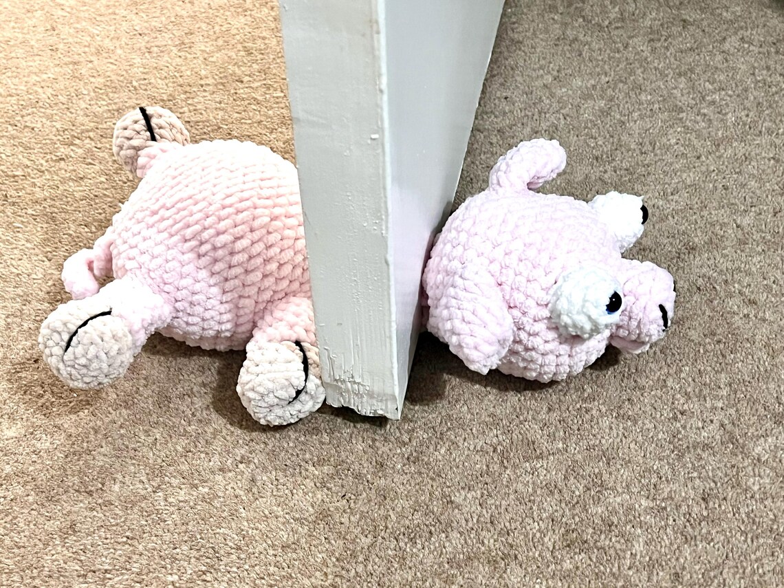 Pig Door Stop, Pig Door Stopper, Pattern, Door Stopper, Crochet Pattern, Handmade Gift Idea ...