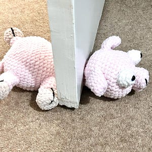 Pig Door Stop, Pig Door Stopper, Pattern, Door Stopper, Crochet Pattern ...