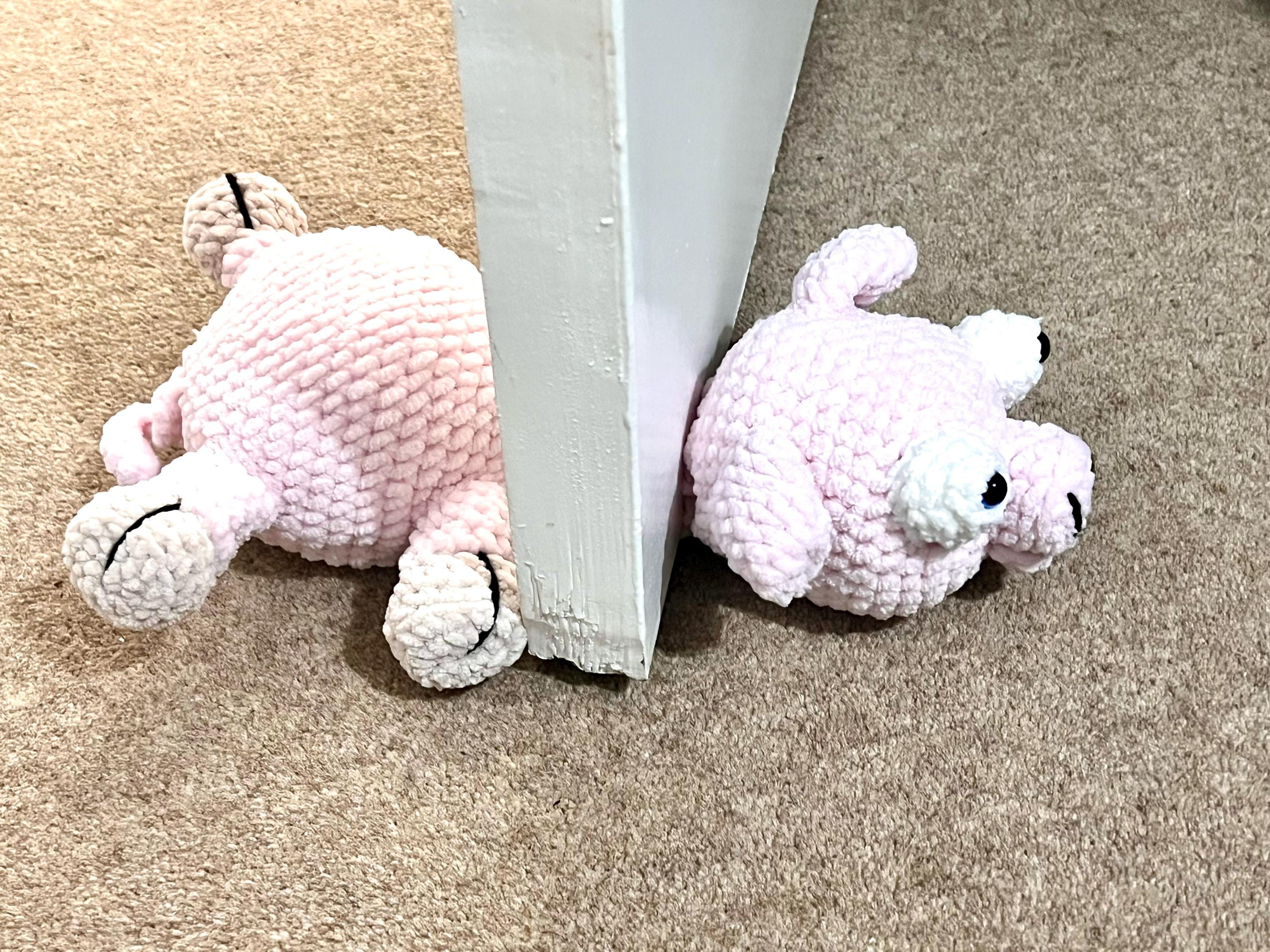 Pig Door Stop, Pig Door Stopper, Pattern, Door Stopper, Crochet Pattern ...