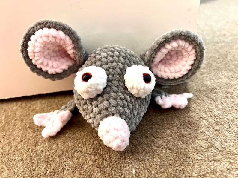 Crochet Mouse Door Stop Pattern: Weighted Rodent Home Decor (PDF ...