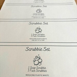 Printable Face Scrubbies Labels: Crochet Gift Wrap (PDF) - Etsy