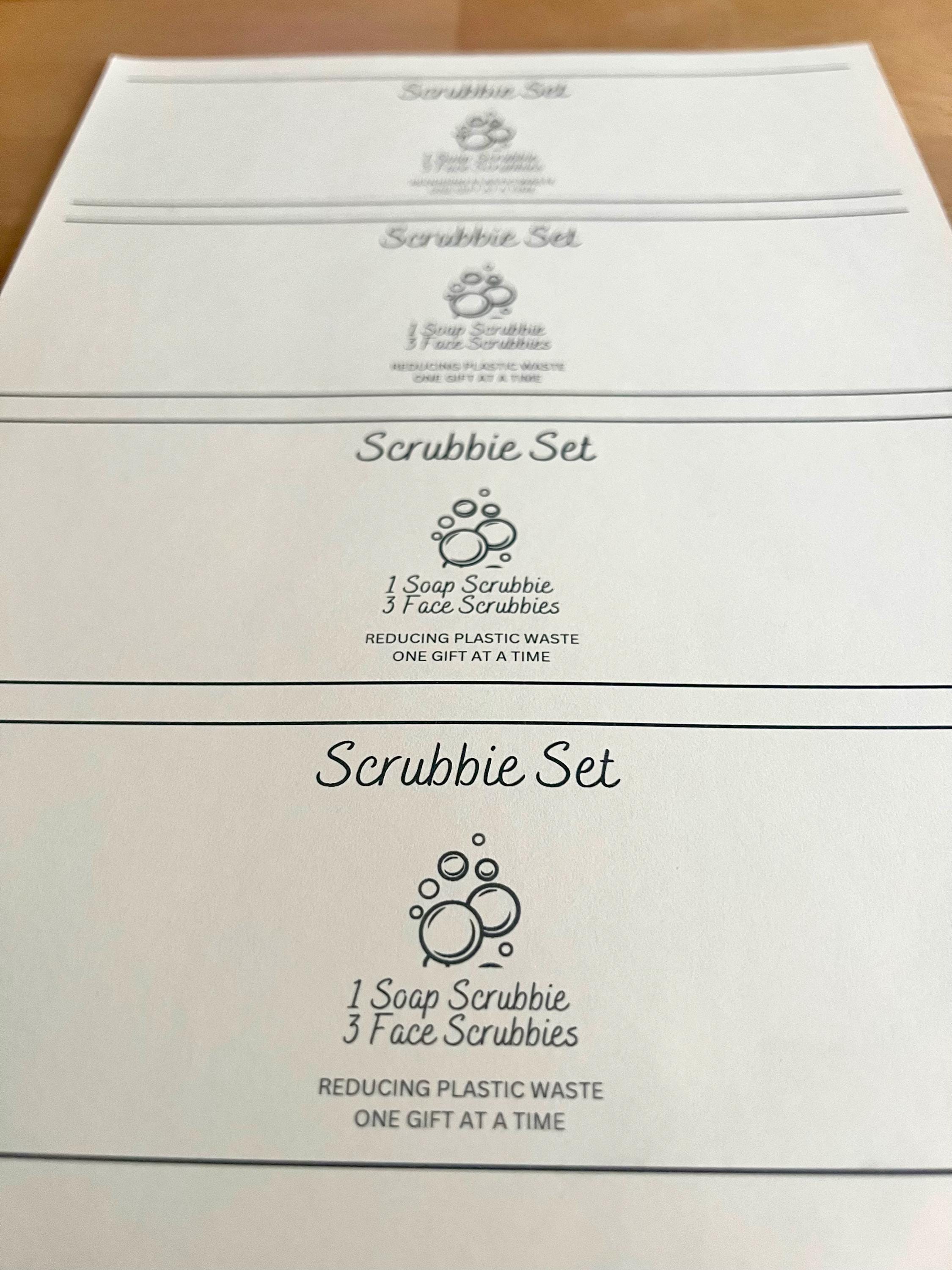 PRINTABLE Face Scrubbies Labels, Crochet Tags, Soap Saver Labels, Gift ...