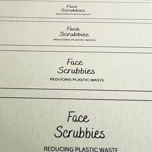 Printable Face Scrubbies Labels: Crochet Gift Wrap (PDF) - Etsy