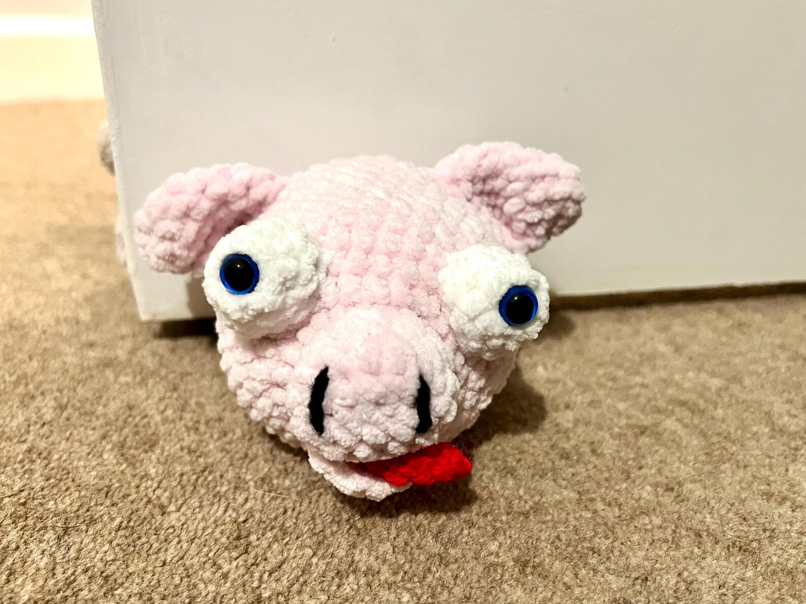 Pig Door Stop, Pig Door Stopper, Pattern, Door Stopper, Crochet Pattern ...