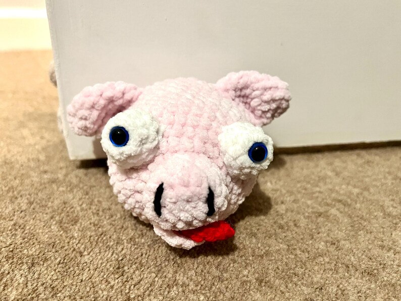 Pig Door Stop, Pig Door Stopper, Pattern, Door Stopper, Crochet Pattern ...