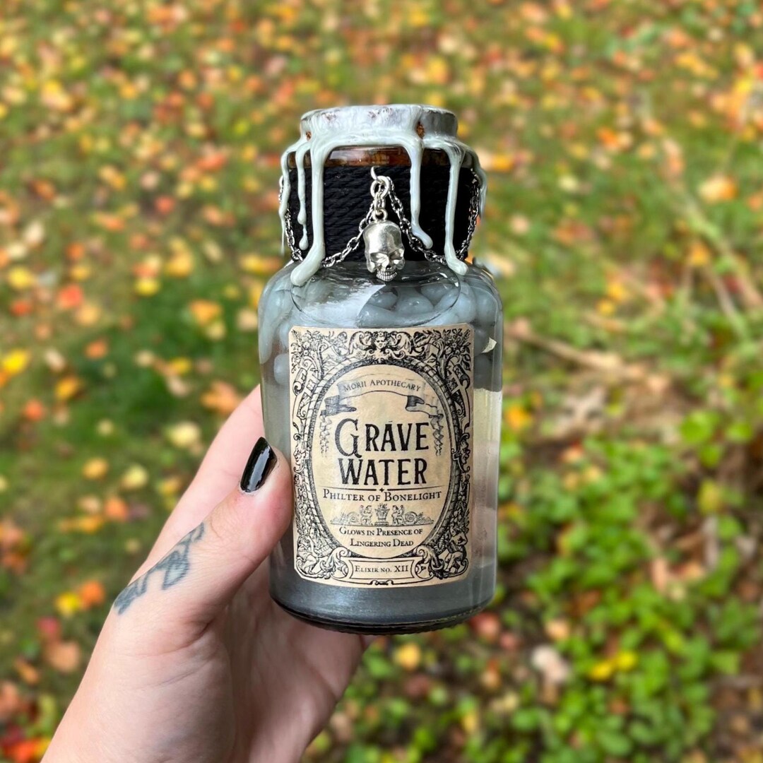 Grave Water Potion Bottle – Gothic Apothecary Decor - Etsy
