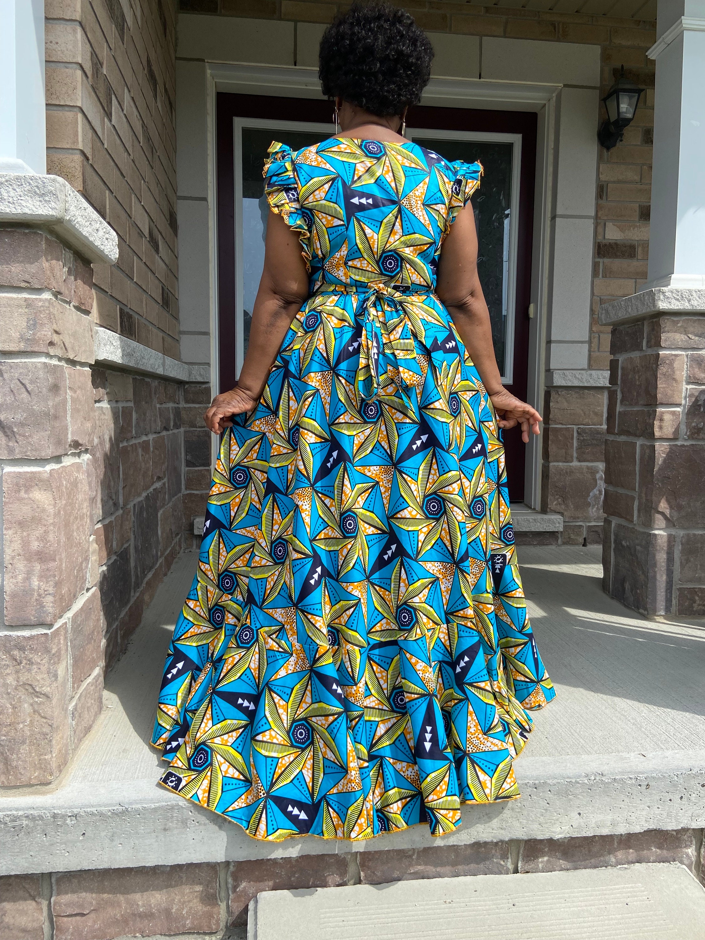 PERLA Maxi Wrap Dress, African Print Maxi Dress for Women,ankara Dress ...