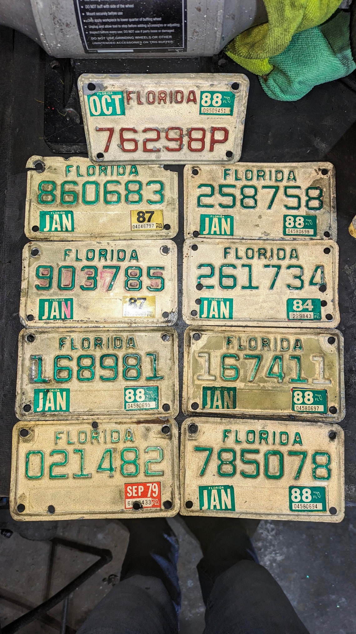 Vintage 1980's Florida Motorcycle License Plates - Etsy