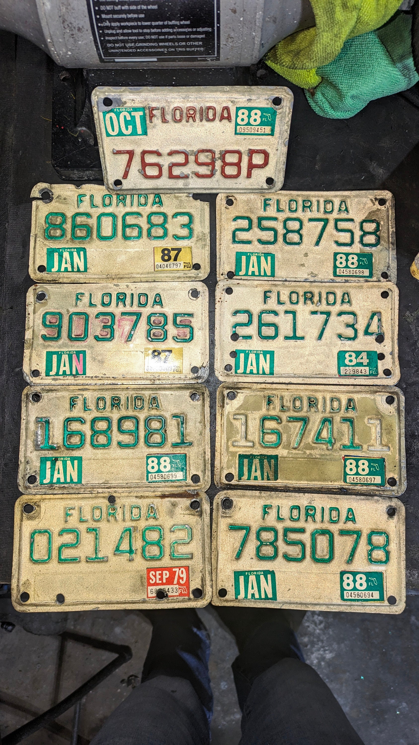 Vintage 1980's Florida Motorcycle License Plates - Etsy