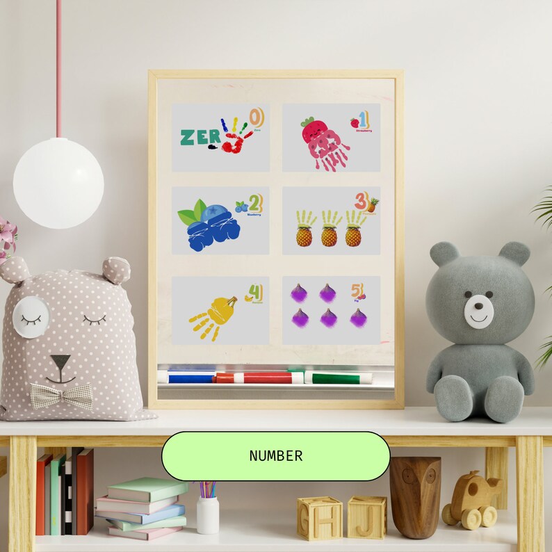 Number / Footprint Handprint Feet Foot Art Craft / Number Kid Learning ...