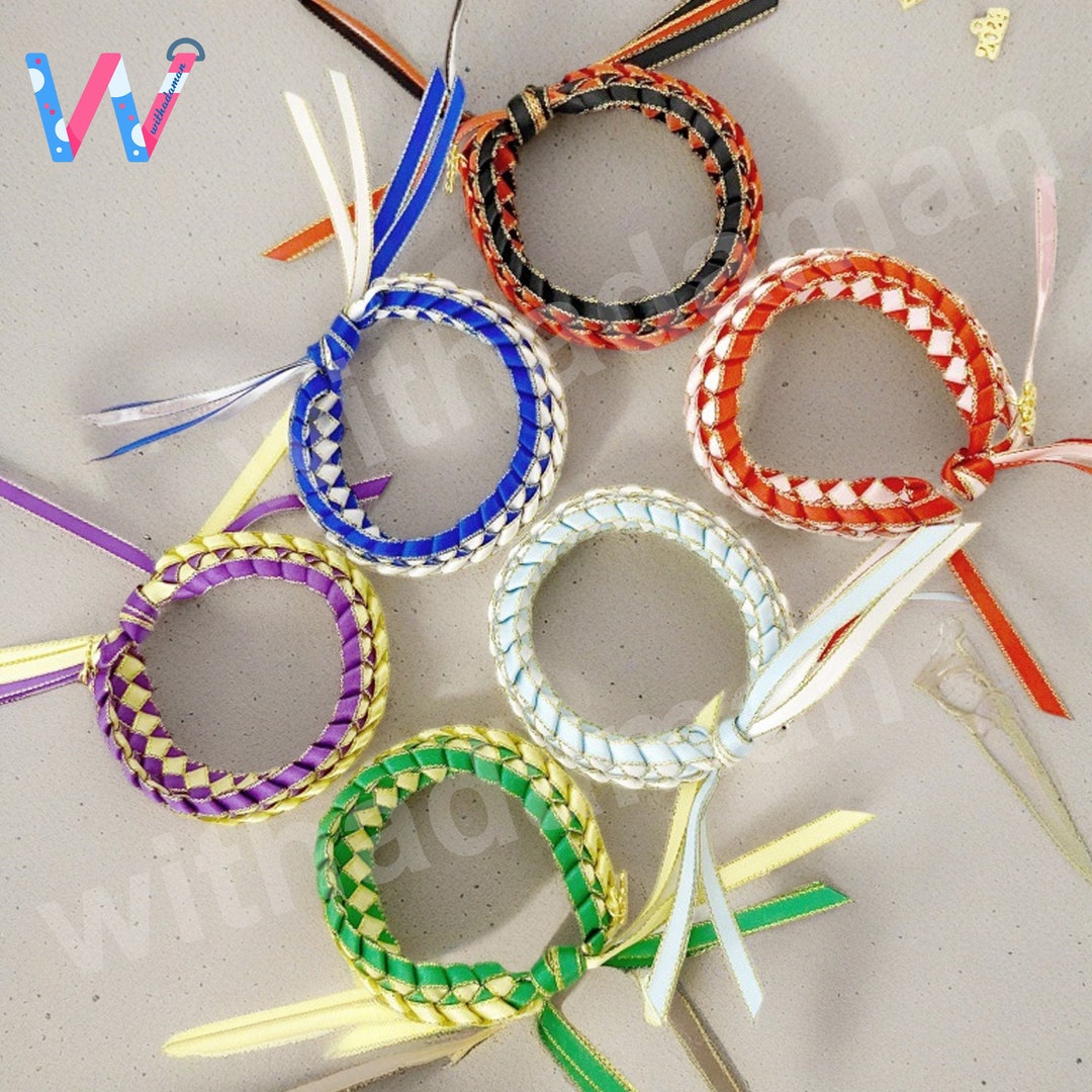 2024 Graduation Student Ribbon Bracelets, Ribbon Wristbands, Braided ...